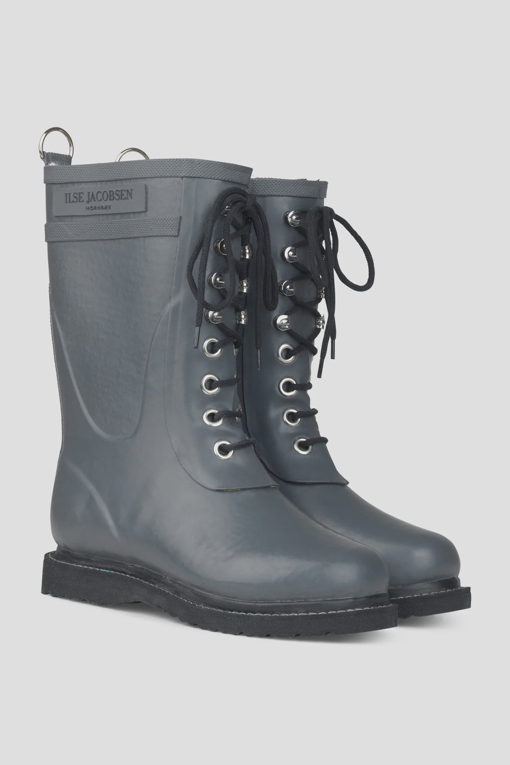 Mid Lace Up Rubber Boot - Grey – From Dust