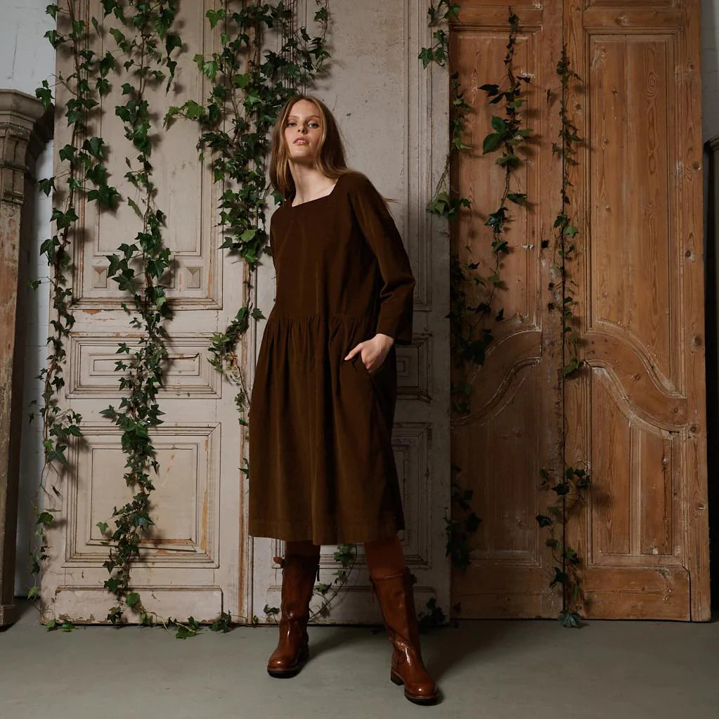 Patron Square Neck Pinwale Cord Dress – From Dust